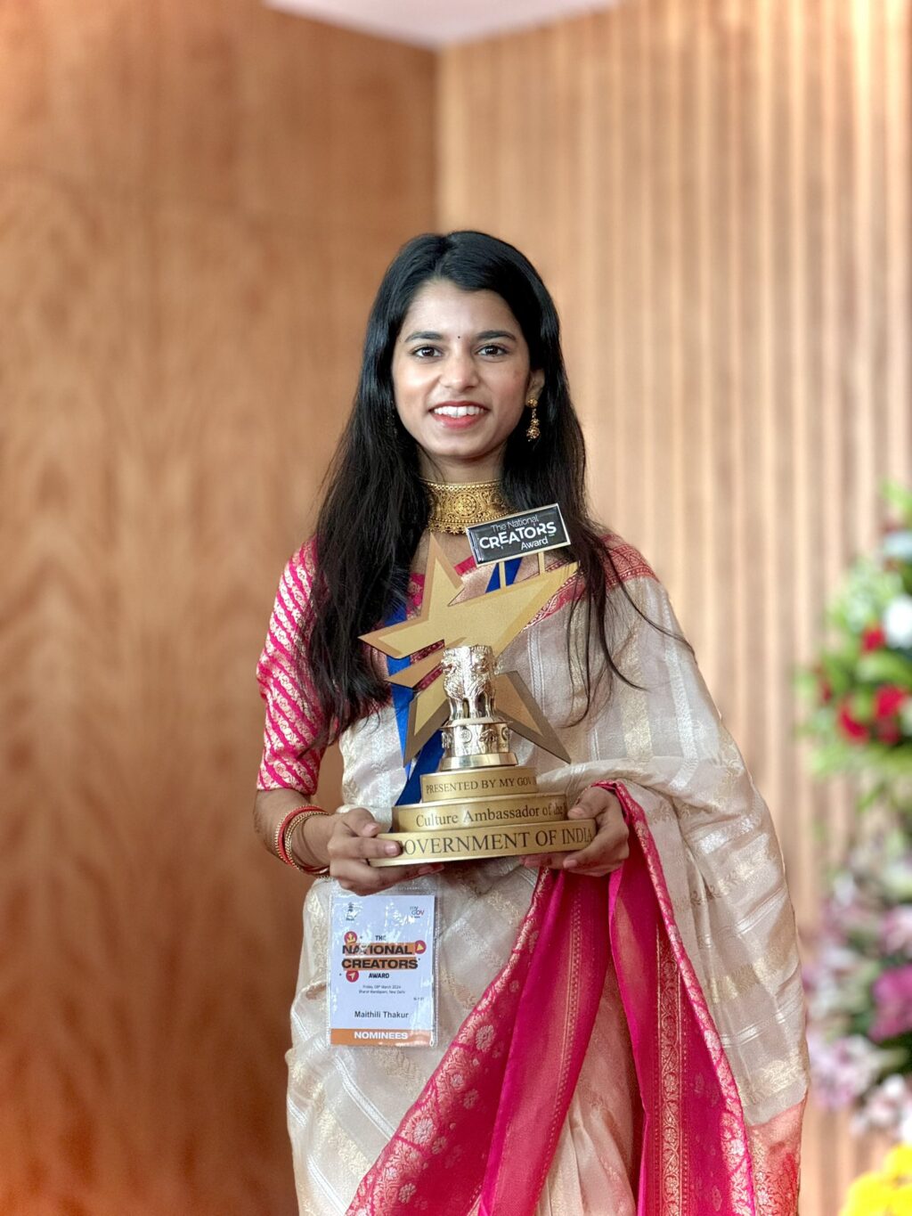Maithili Thakur Crowned Cultural Ambassador of the Year at National ...